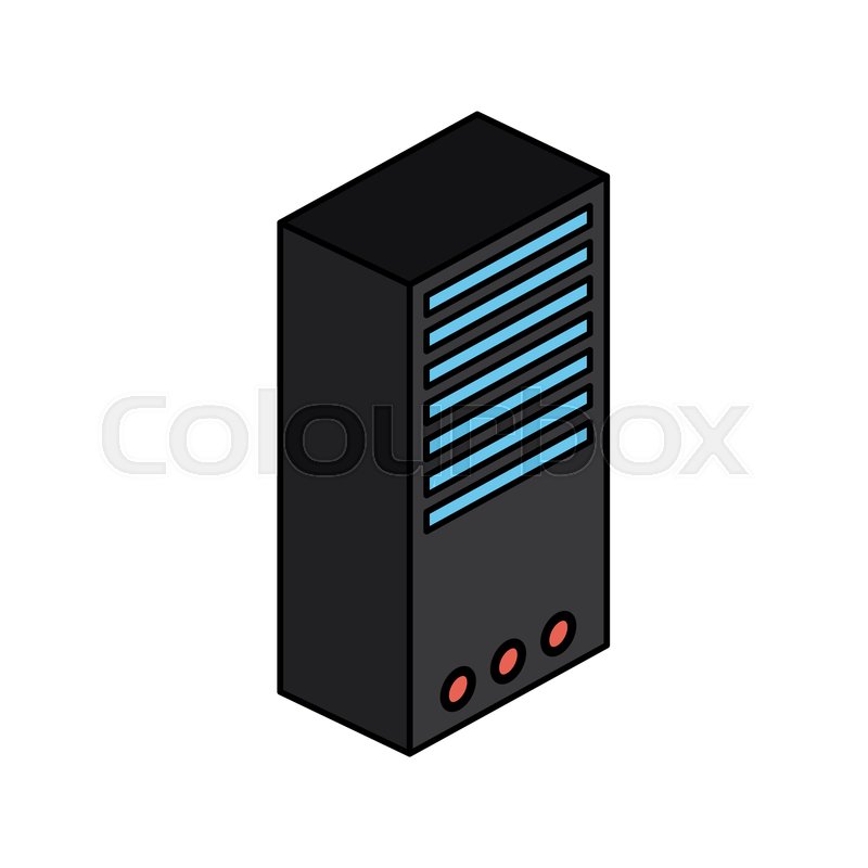 Cpu tower icon image vector ... | Stock vector | Colourbox