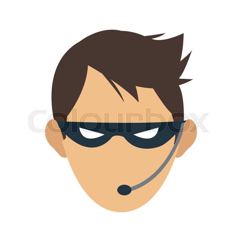 Male hacker avatar icon image vector ... | Stock vector | Colourbox