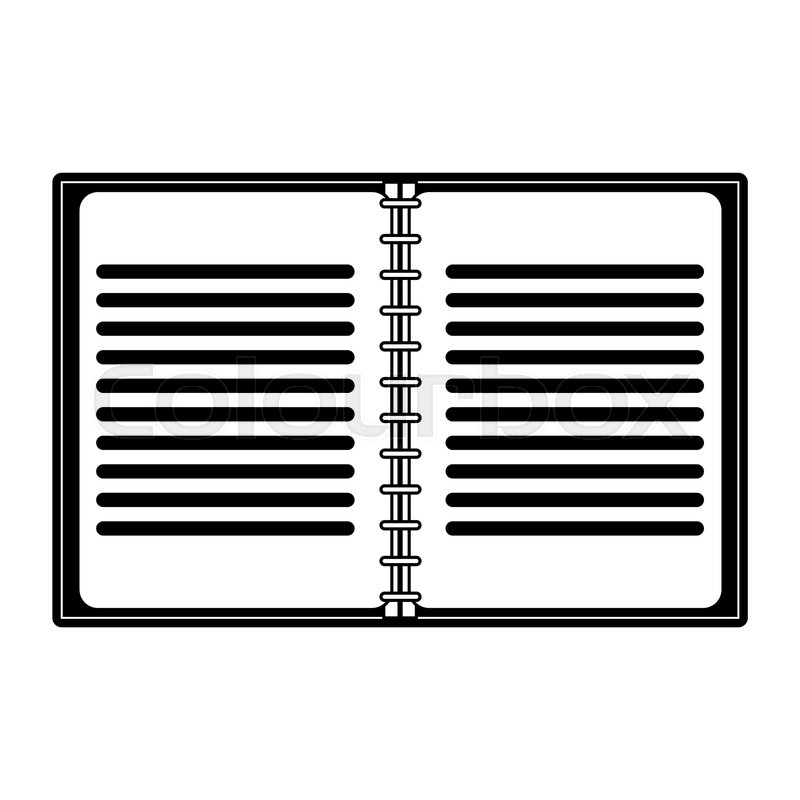 Open notebook icon image vector ... | Stock vector | Colourbox