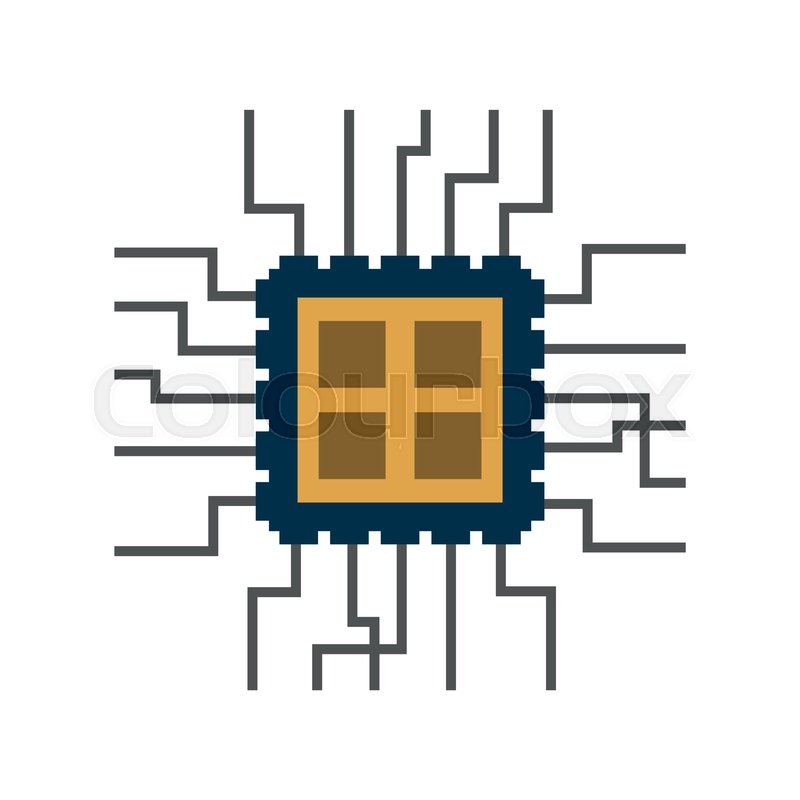 Cpu chip icon image vector ... | Stock vector | Colourbox