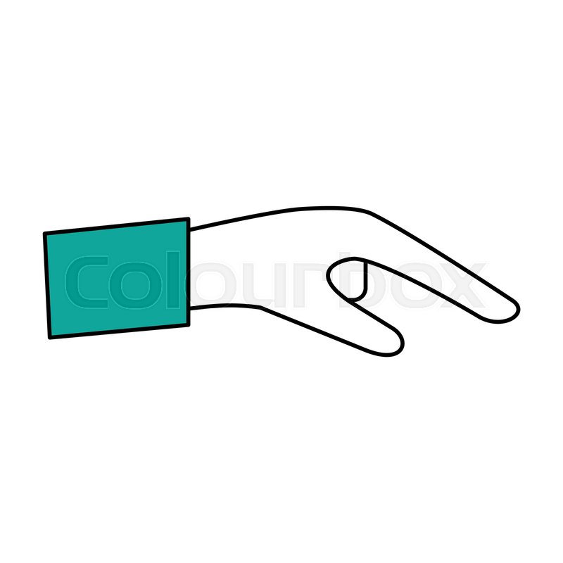 Hand touching something icon vector ... | Stock vector | Colourbox