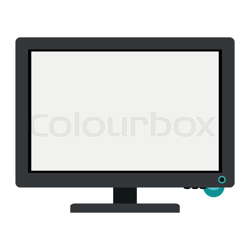 Tv flat screen with blank screen icon ... | Stock vector | Colourbox