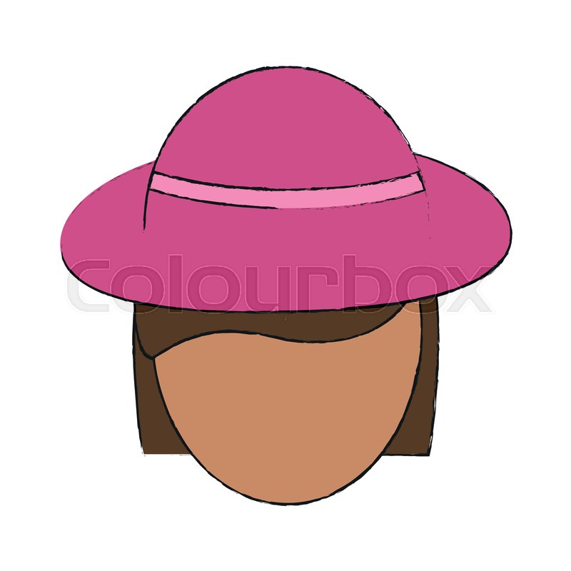 Beautiful woman hat icon vector ... | Stock vector | Colourbox