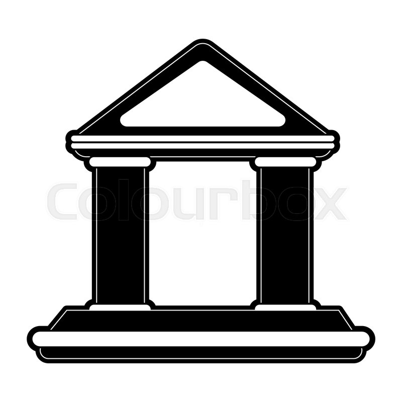 Greek building symbol icon vector ... | Stock vector | Colourbox