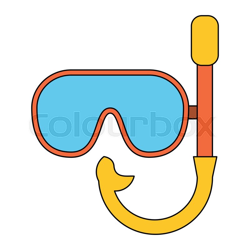 Diving mask isolated icon vector ... | Stock vector | Colourbox