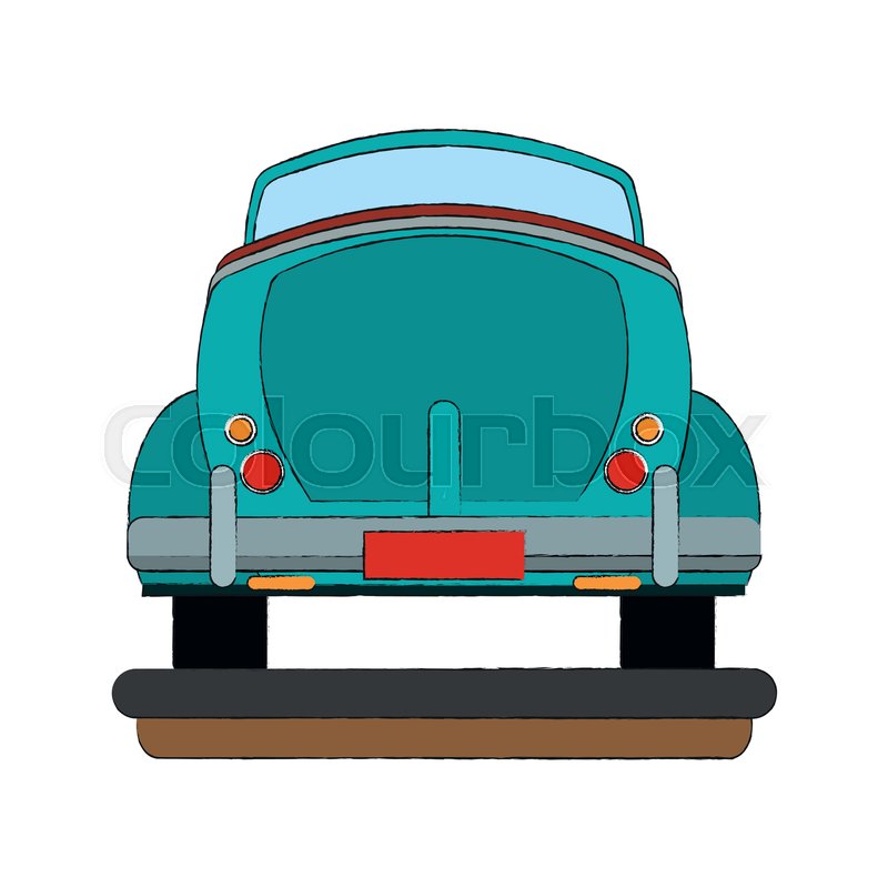 Car Back View Vector