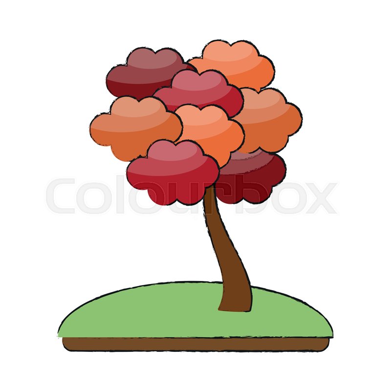 Autumn tree symbol icon vector ... | Stock vector | Colourbox