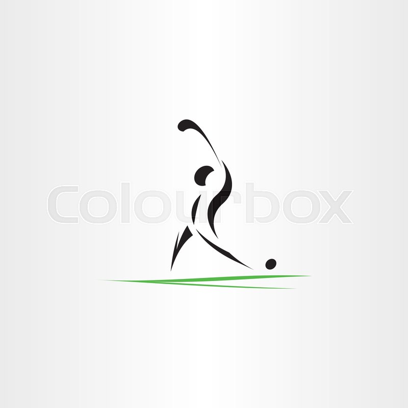 Golfer man icon logo symbol design ... | Stock vector | Colourbox