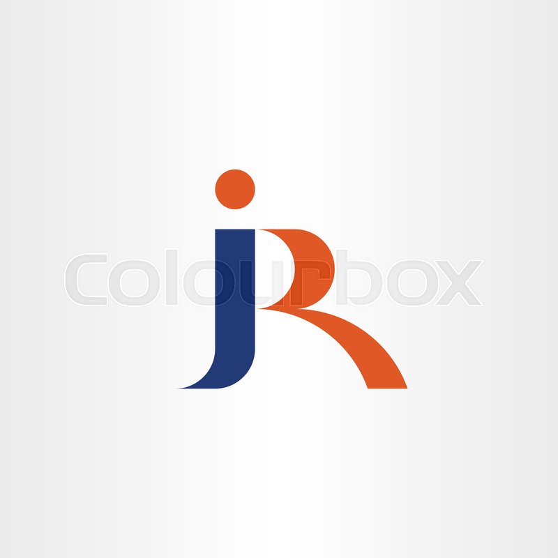 Letter j and r jr combination logo ... | Stock vector | Colourbox