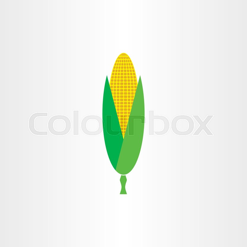Maize corn vector logo icon element ... | Stock vector | Colourbox