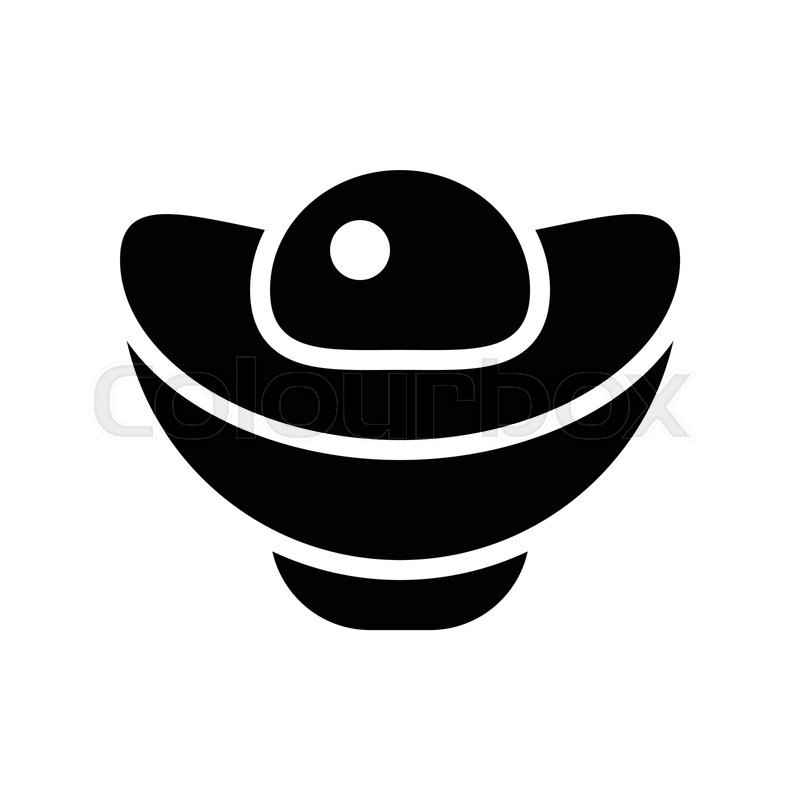 Chinese Gold Ingot Vector
