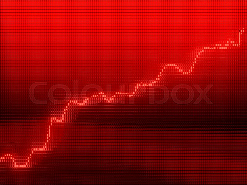 Red Graph moving up chart as growth and ... | Stock image | Colourbox