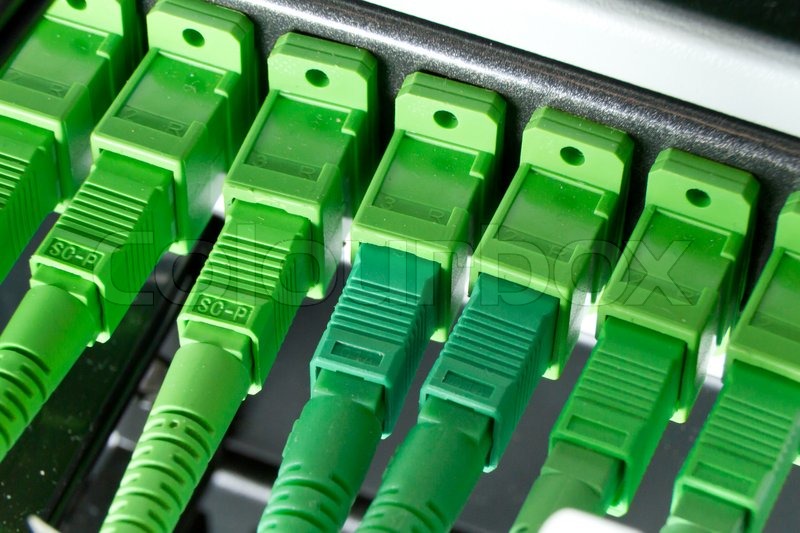 Optic fiber hub | Stock image | Colourbox