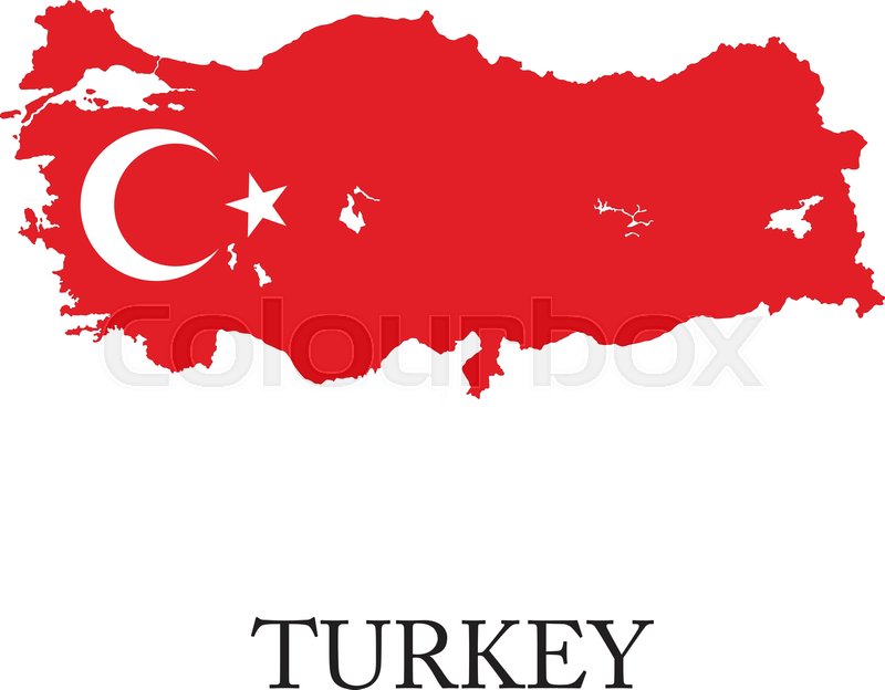 Turkey Flag Map