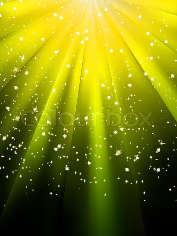 Stjerner på gule stribet baggrund EPS ... | Stock vektor | Colourbox