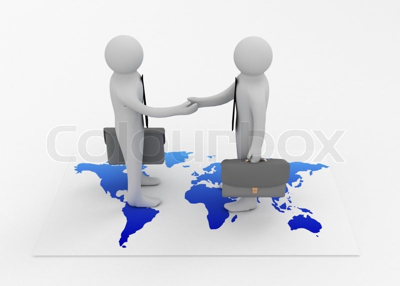 3d man hand shake | Stock Photo | Colourbox