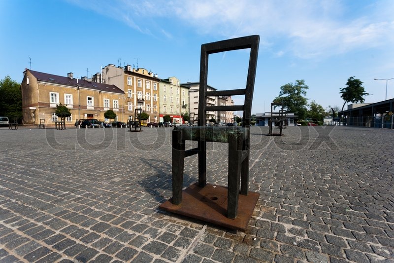 Chair monument in Krakow | Stock image | Colourbox