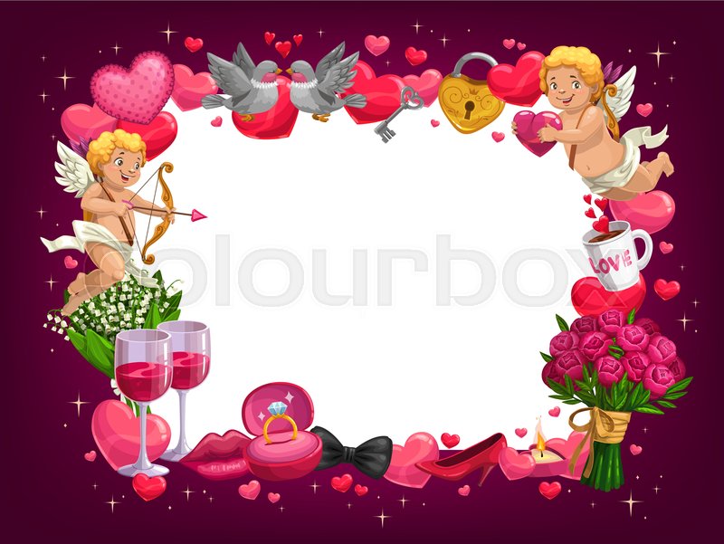 Valentine Cupid Borders