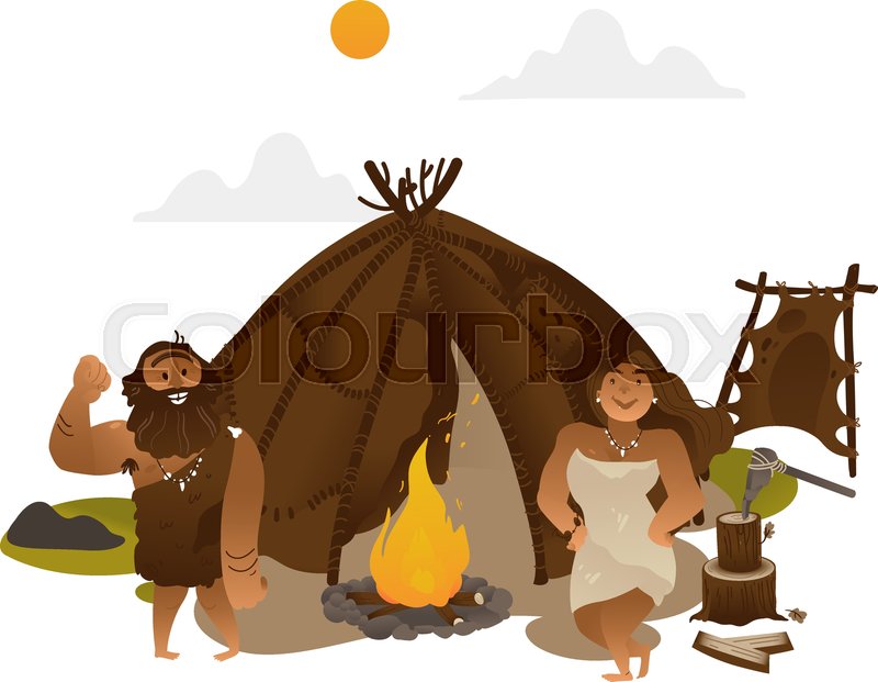 Caveman Love | Stock vector | Colourbox