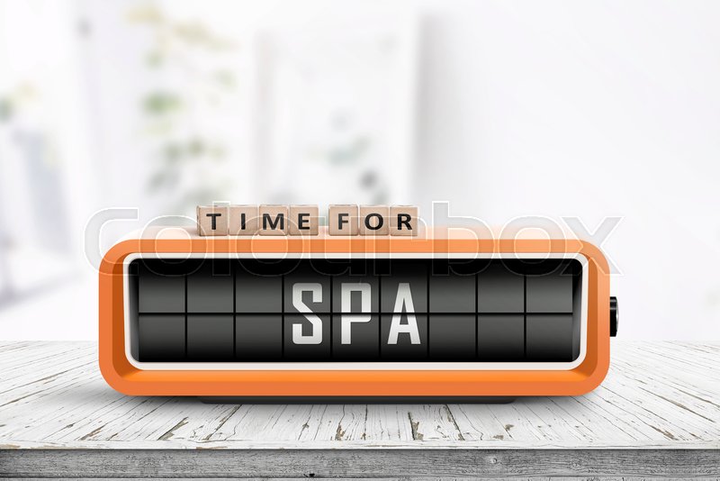Time for spa message on a colorful ... | Stock image | Colourbox
