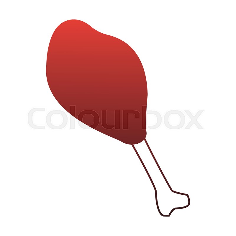 Delicious chicken thigh vector ... | Stock vector | Colourbox