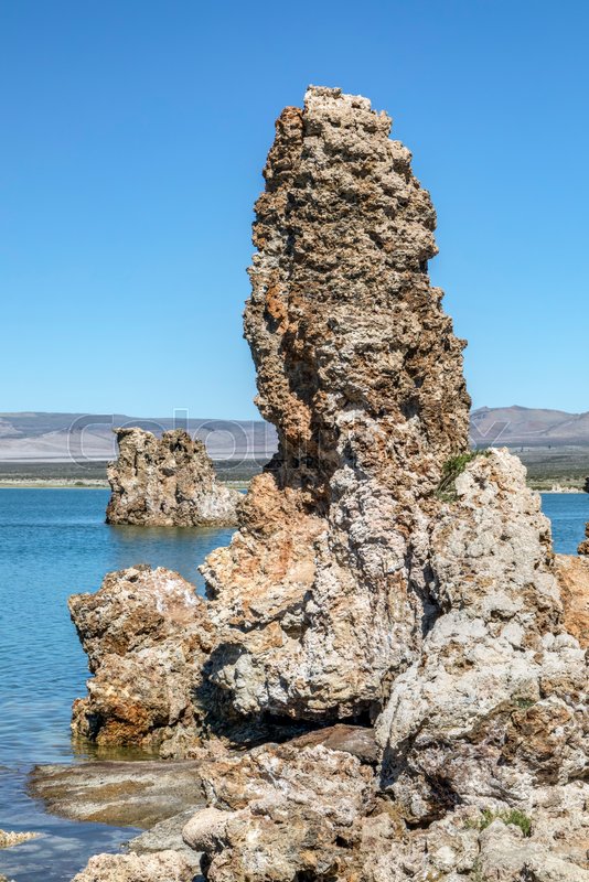Geologic formations called tufa towers ... | Stock image | Colourbox