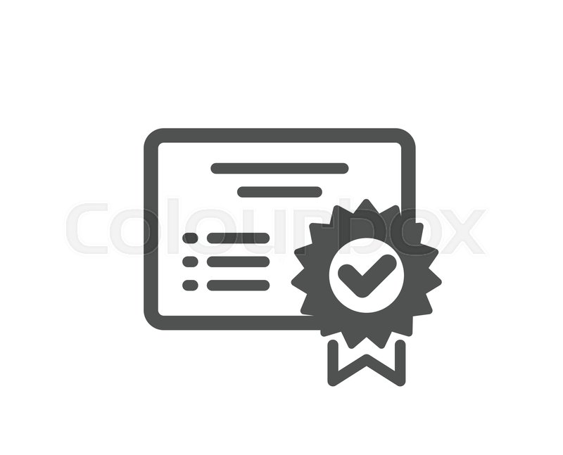 Certificate Icon Vector
