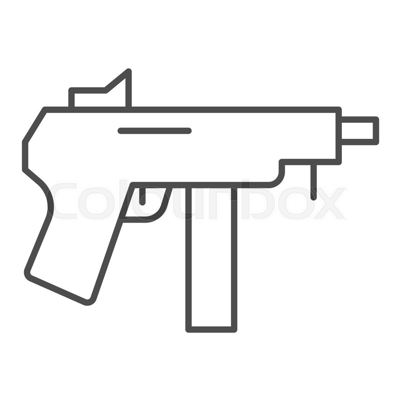 Machine Gun Outline