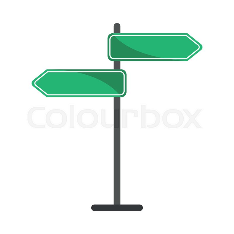 Street signpost symbol isolated vector ... | Stock vector | Colourbox