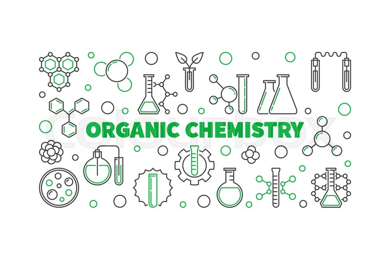 Organic Chemistry concept horizontal ... | Stock vector | Colourbox