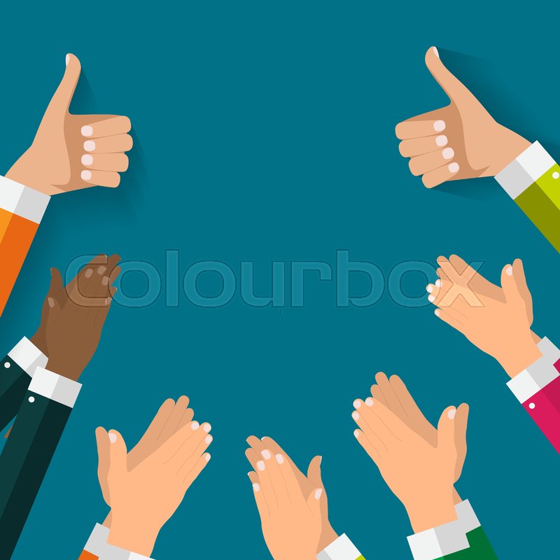Flat Design Clapping Hand Applause ... | Stock vector | Colourbox