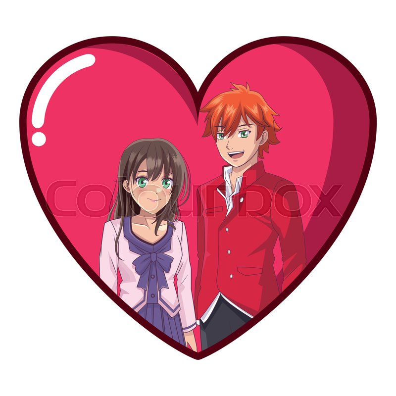 Anime Couple Heart Hands