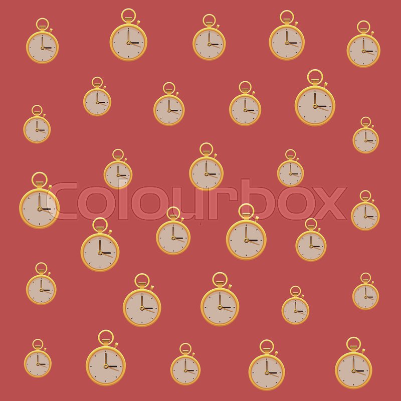 Vintage timer pattern background ... | Stock vector | Colourbox