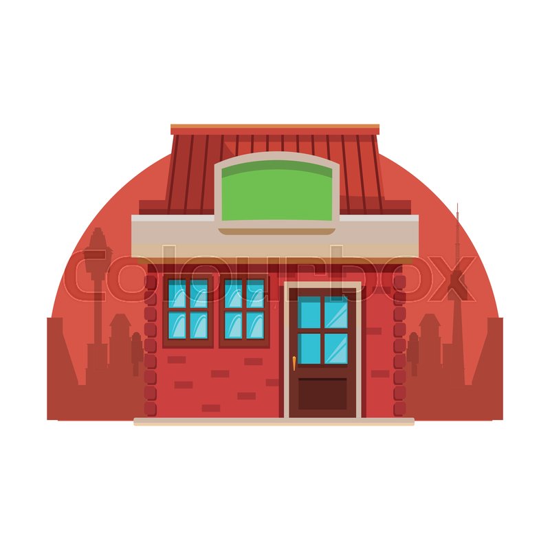 Store building cartoon vector ... | Stock vector | Colourbox