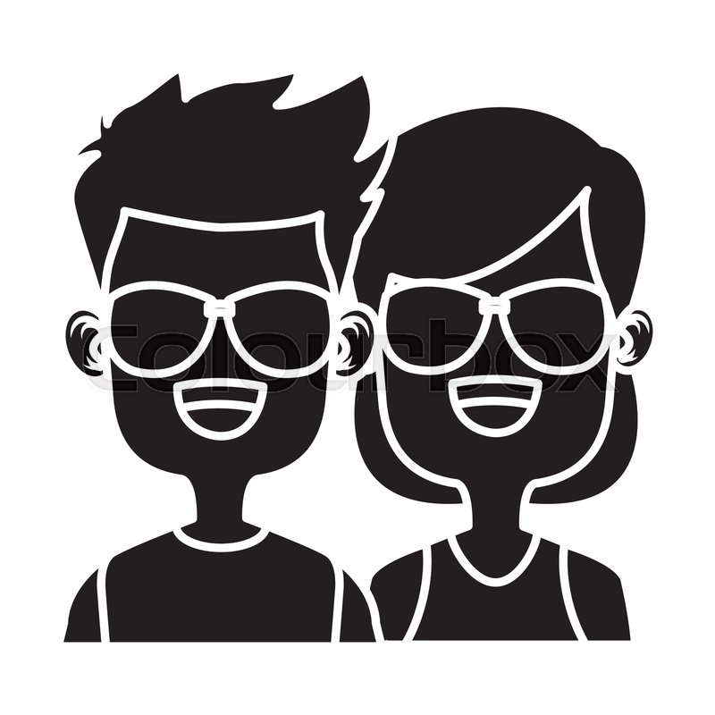 Cute kids friends cartoon icon vector ... | Stock vector | Colourbox