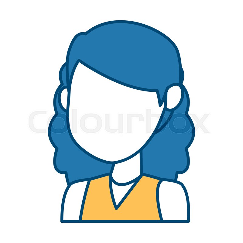 Girl faceless cartoon icon vector ... | Stock vector | Colourbox