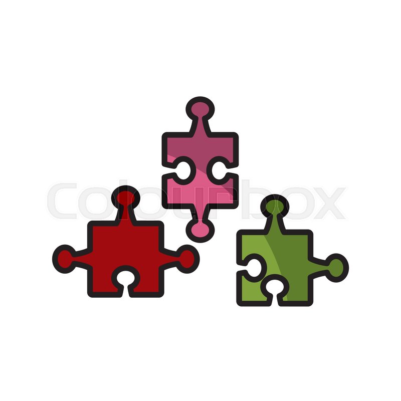Puzzle pieces symbol icon vector ... | Stock vector | Colourbox