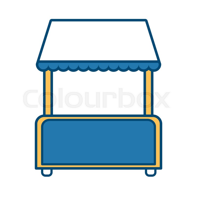 Empty market stall icon vector ... | Stock vector | Colourbox