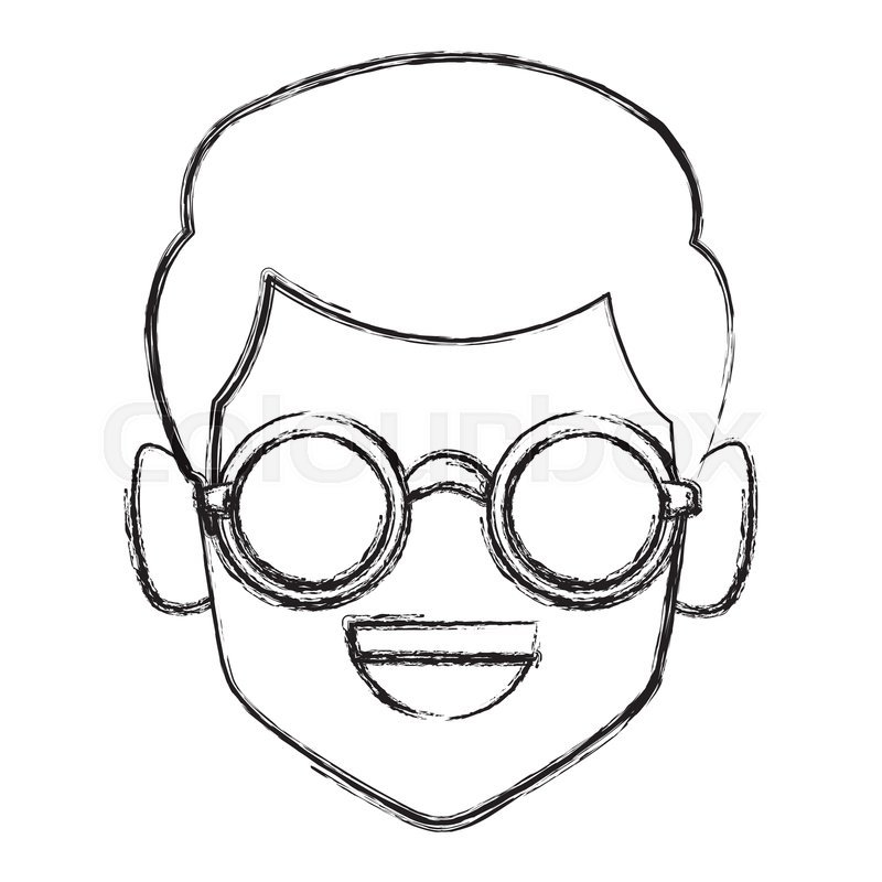Geek Glasses Drawing