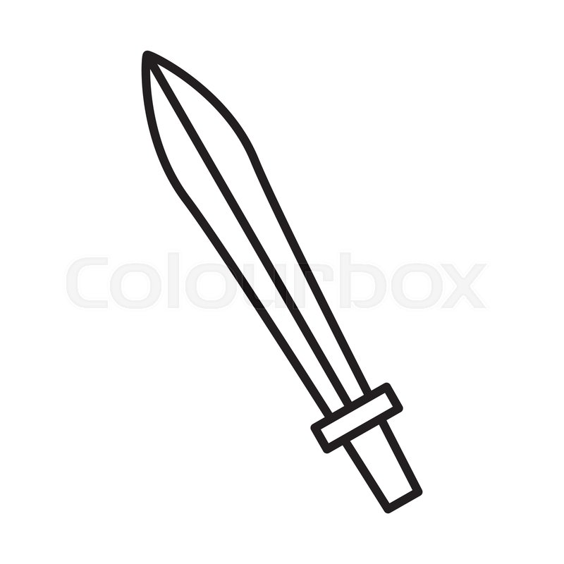 Sword antique weapon icon vector ... | Stock vector | Colourbox