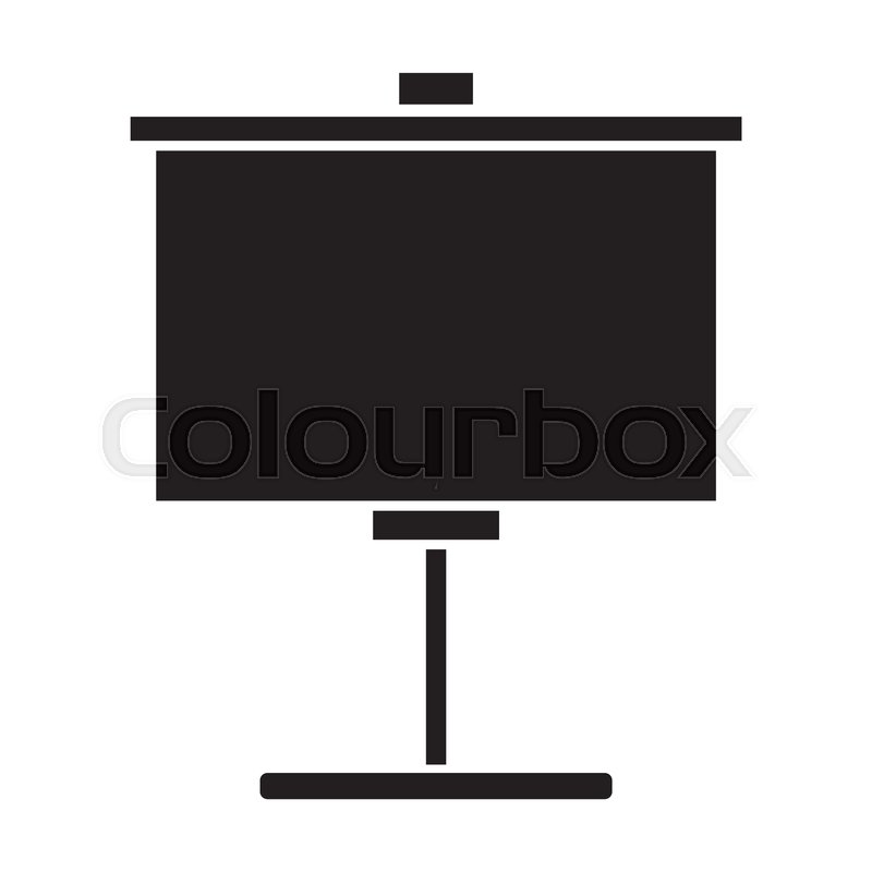 Portable whiteboard symbol icon vector ... | Stock vector | Colourbox