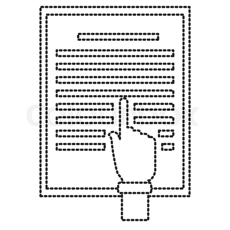 Hand pointing document icon vector ... | Stock vector | Colourbox