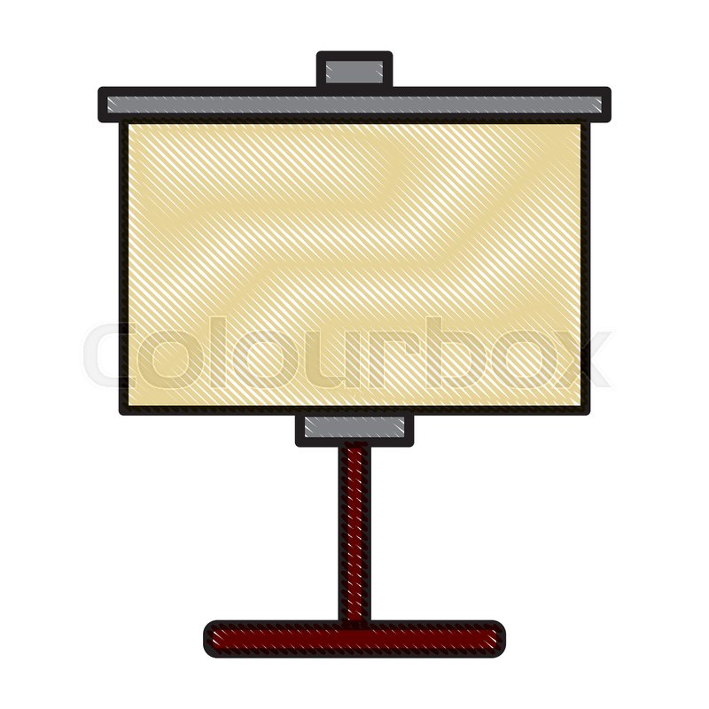 Portable whiteboard symbol icon vector ... | Stock vector | Colourbox
