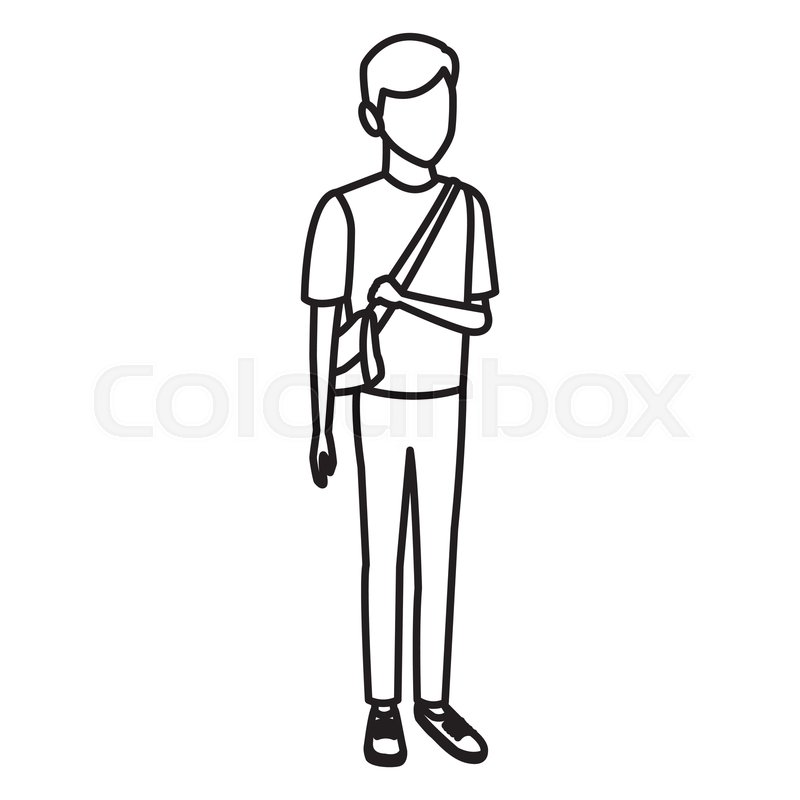 Simple Cartoon Man Walking