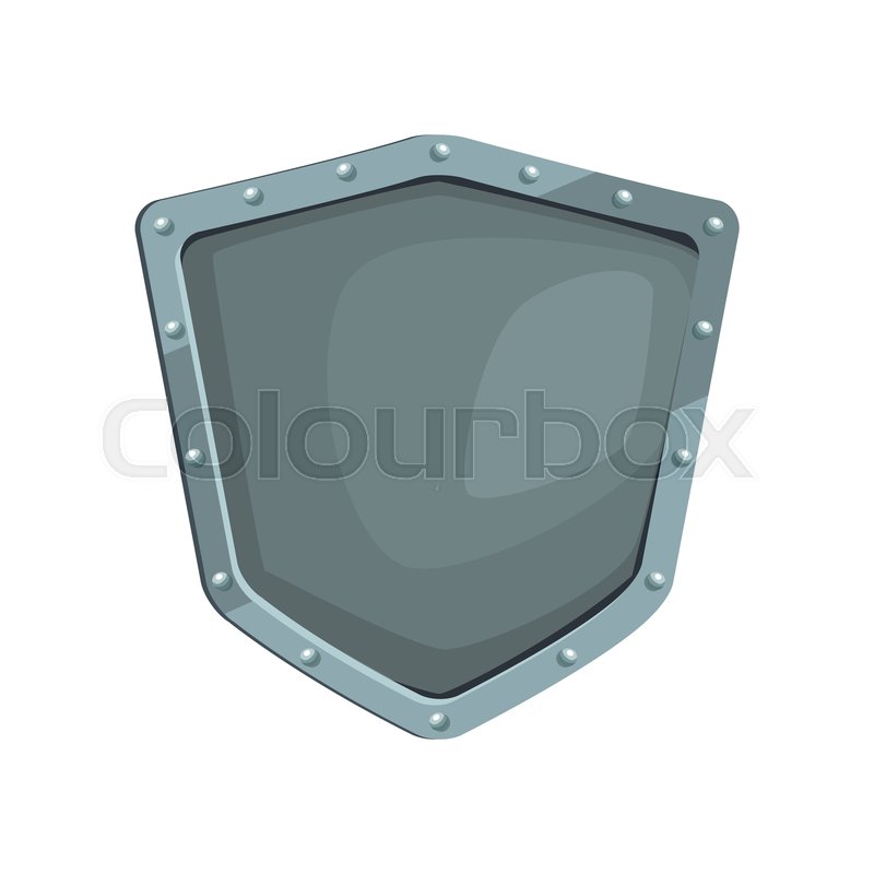 Metallic warrior shield icon vector ... | Stock vector | Colourbox