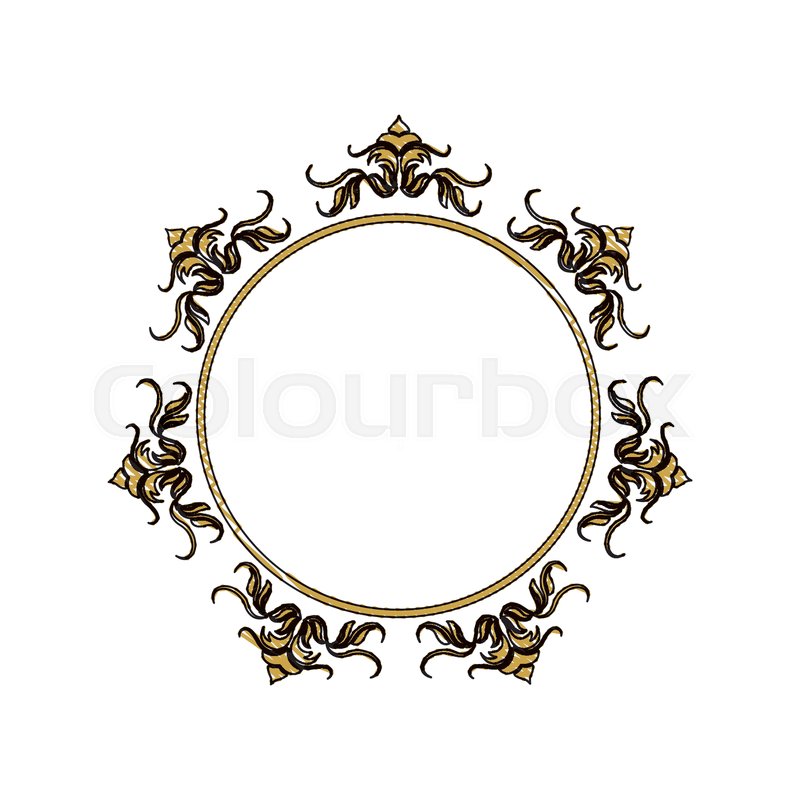 Vintage round swirl flourish ... | Stock vector | Colourbox