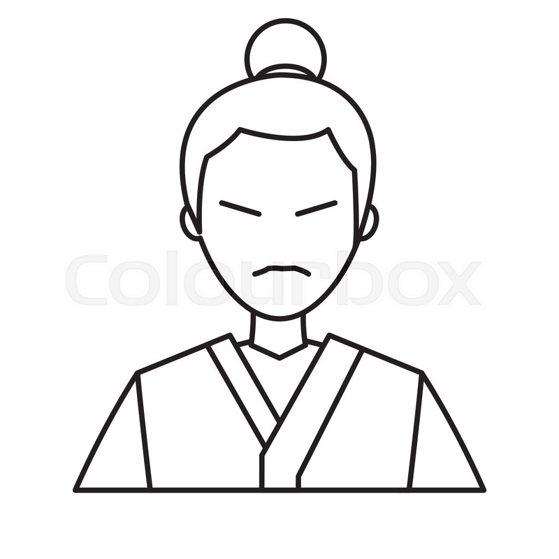 Character japanese man clothes culture ... | Stock vector | Colourbox