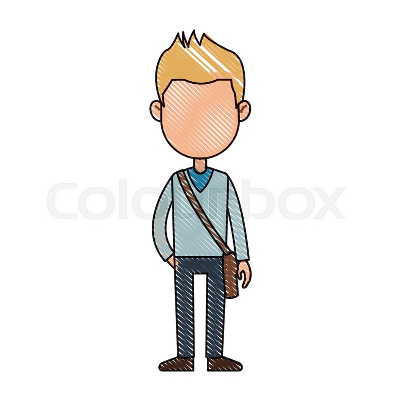 Cartoon young boy student avatar ... | Stock vector | Colourbox