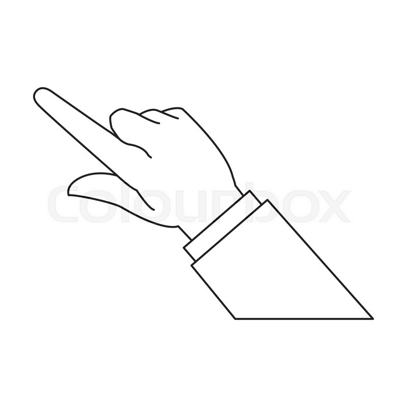 Hand business man finger point gesture ... | Stock vector | Colourbox