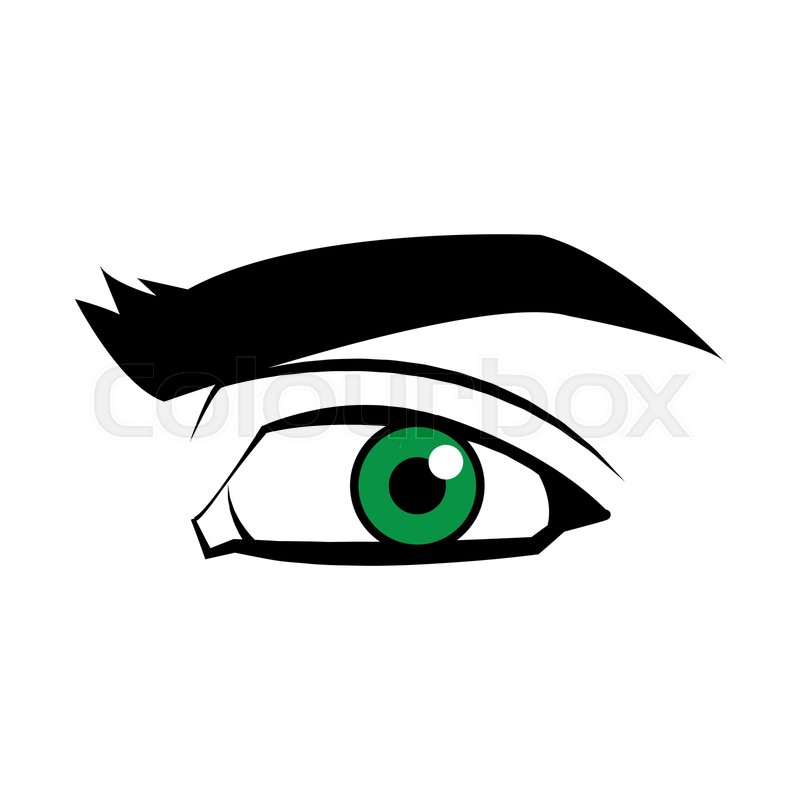 Comic eye look optical style vector ... | Stock vector | Colourbox